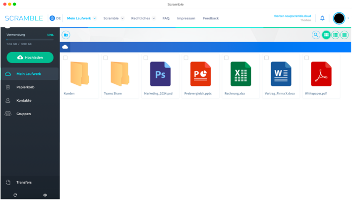 Scramble Cloud - End-to-End encrypted cloud storage
